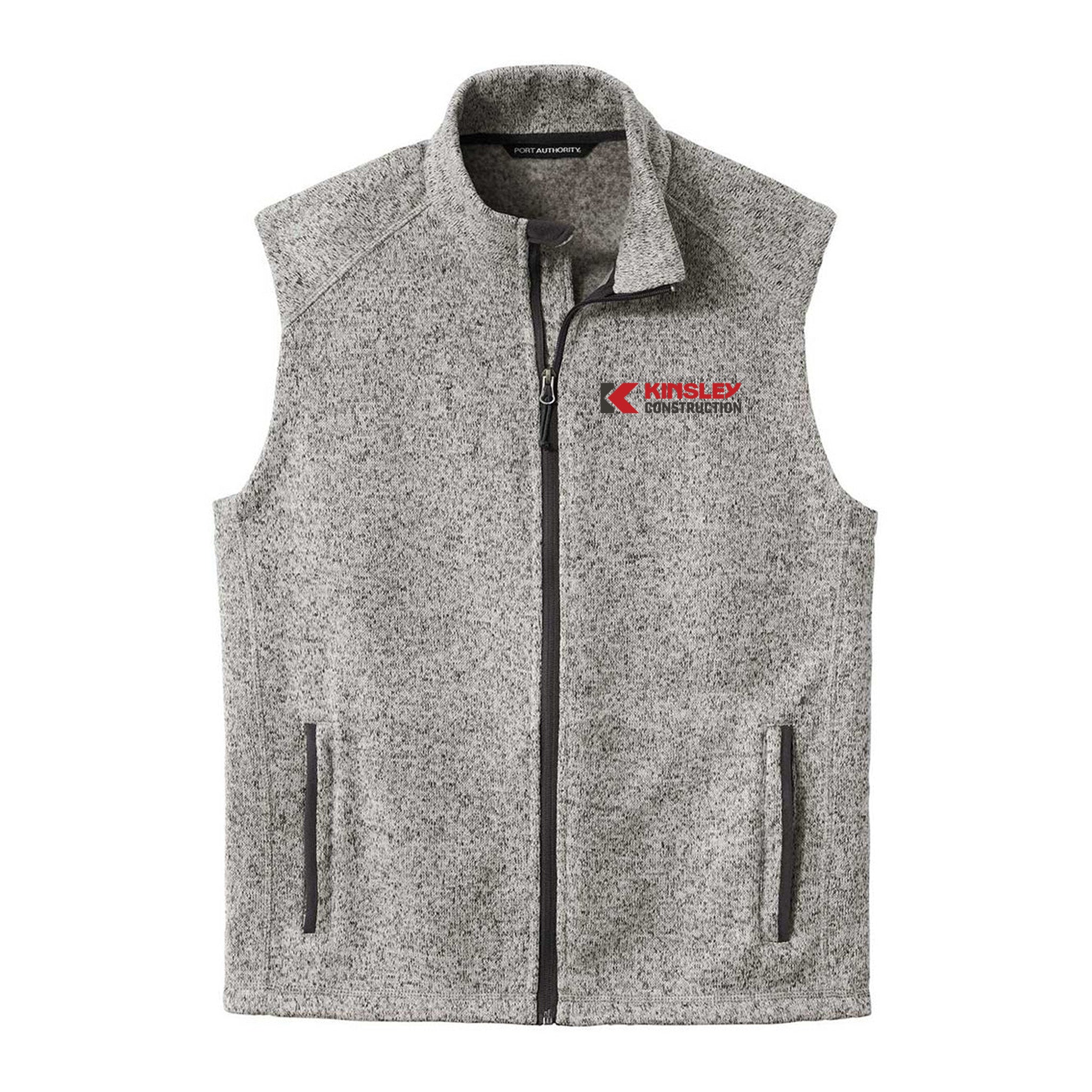Men's Port Authority® Sweater Fleece Vest – Kinsley Construction Pop Up ...